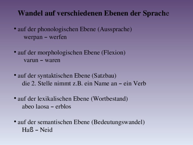 Презентация по немецкому языку "Deutsche Sprachgeschichte als ...