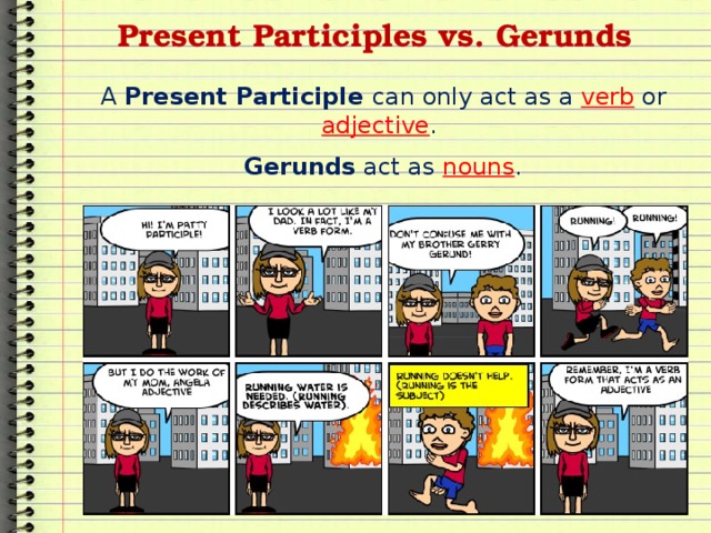 Презентация по английскому языку "The Present Participle"
