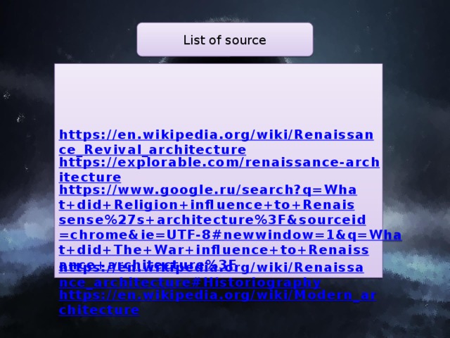 Renaissance and Modern Architects & Architecture