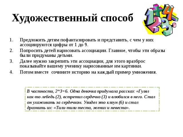 Приёмы запоминания таблицы умножения