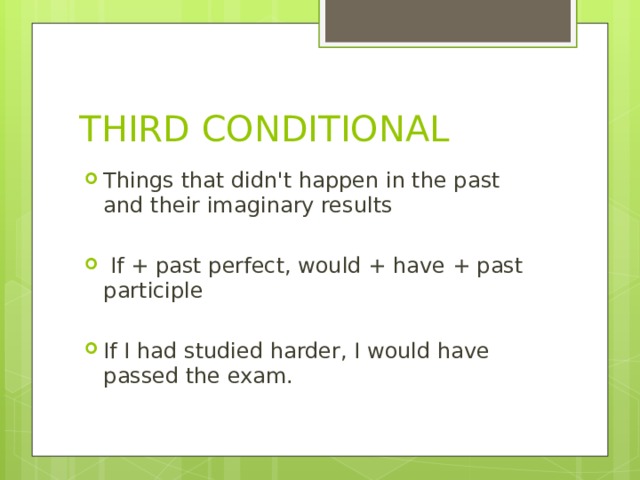 English Grammar Conditionals
